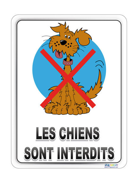 Panneaux interdit aux chiens